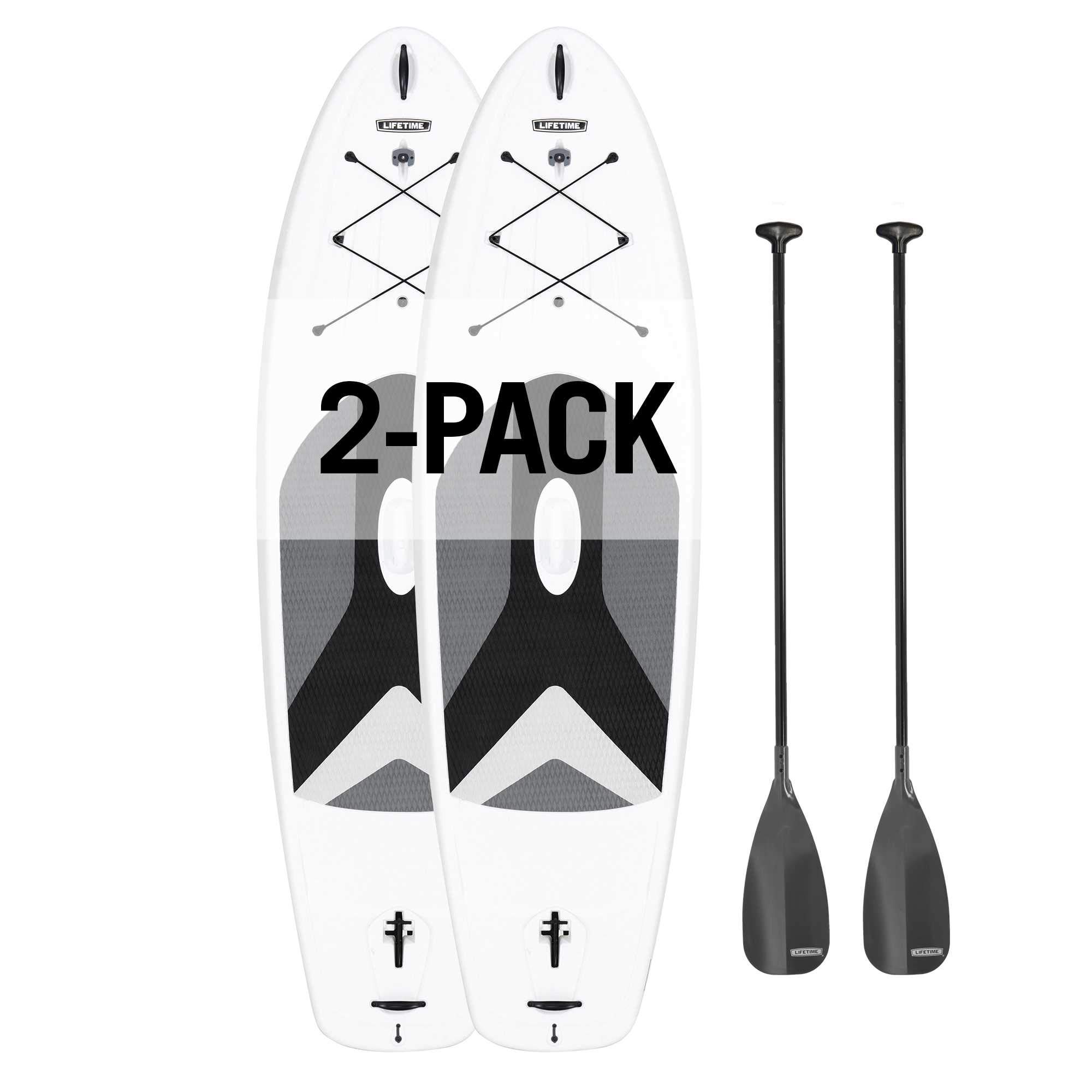 Lifetime 90749 Horizon 100 Hardshell Stand-Up Paddleboard, Paddle Included, White Granite, 2 Pack