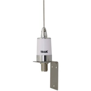 tram-browning 1604 ais/vhf marine antenna, 39" - covers ais & vhf bands, 2.5dbd gain, no ground plane needed, chrome-plated brass base, 36.25" whip, 15ft rg-58a/u cable, l-bracket mount