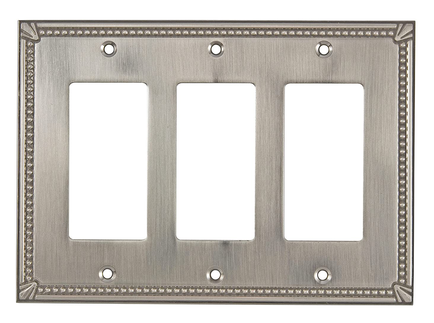 Richelieu Hardware BP86111195 Traditional 3-Gang Decora Wall Plate, Brushed Nickel