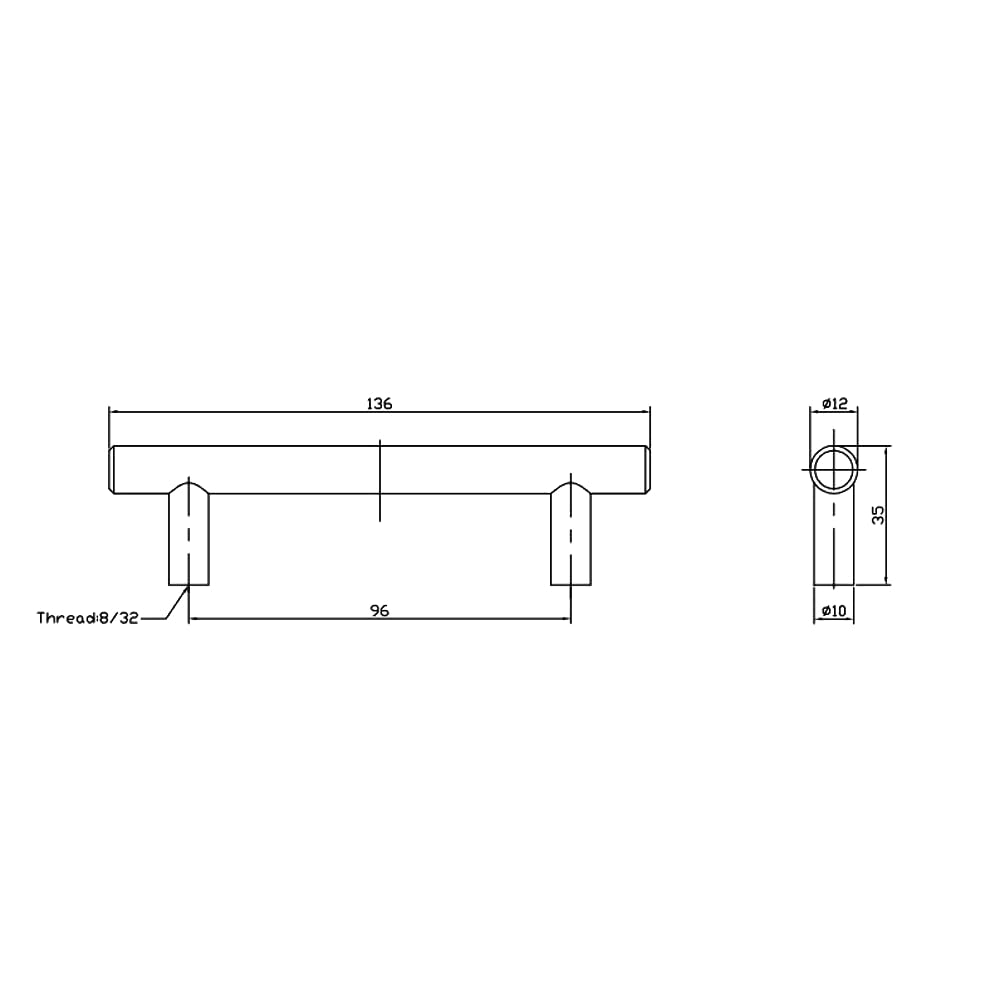 Richelieu Hardware BP20596140 Roosevelt Collection 3 3/4-inch (96 mm) Center-to-Center Chrome Modern Cabinet and Drawer Bar Pull Handle for Kitchen, Bathroom, and Furniture