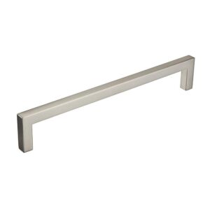 richelieu hardware bp873192195 lambton collection 7 9/16-inch (192 mm) center-to-center brushed nickel modern rectangular cabinet and drawer pull handle for kitchen, bathroom, and furniture