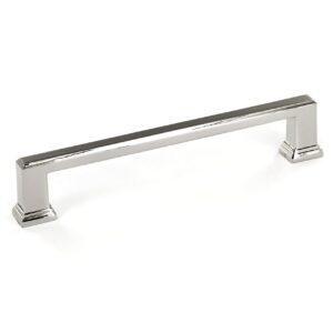 richelieu hardware bp795160180 mirabel collection 6 5/16-inch (160 mm) center-to-center polished nickel transitional cabinet and drawer pull handle for kitchen, bathroom, and furniture