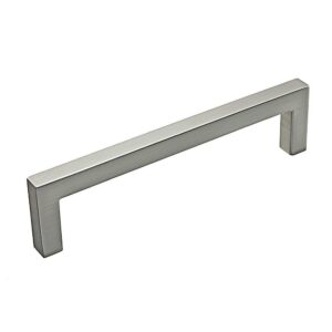 richelieu hardware bp873128195 lambton collection 5 1/16-inch (128 mm) center-to-center brushed nickel modern rectangular cabinet and drawer pull handle for kitchen, bathroom, and furniture