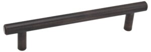 richelieu hardware bp205128borb roosevelt collection 5 1/16-inch (128 mm) center-to-center brushed oil-rubbed bronze modern cabinet and drawer bar pull handle for kitchen, bathroom, and furniture