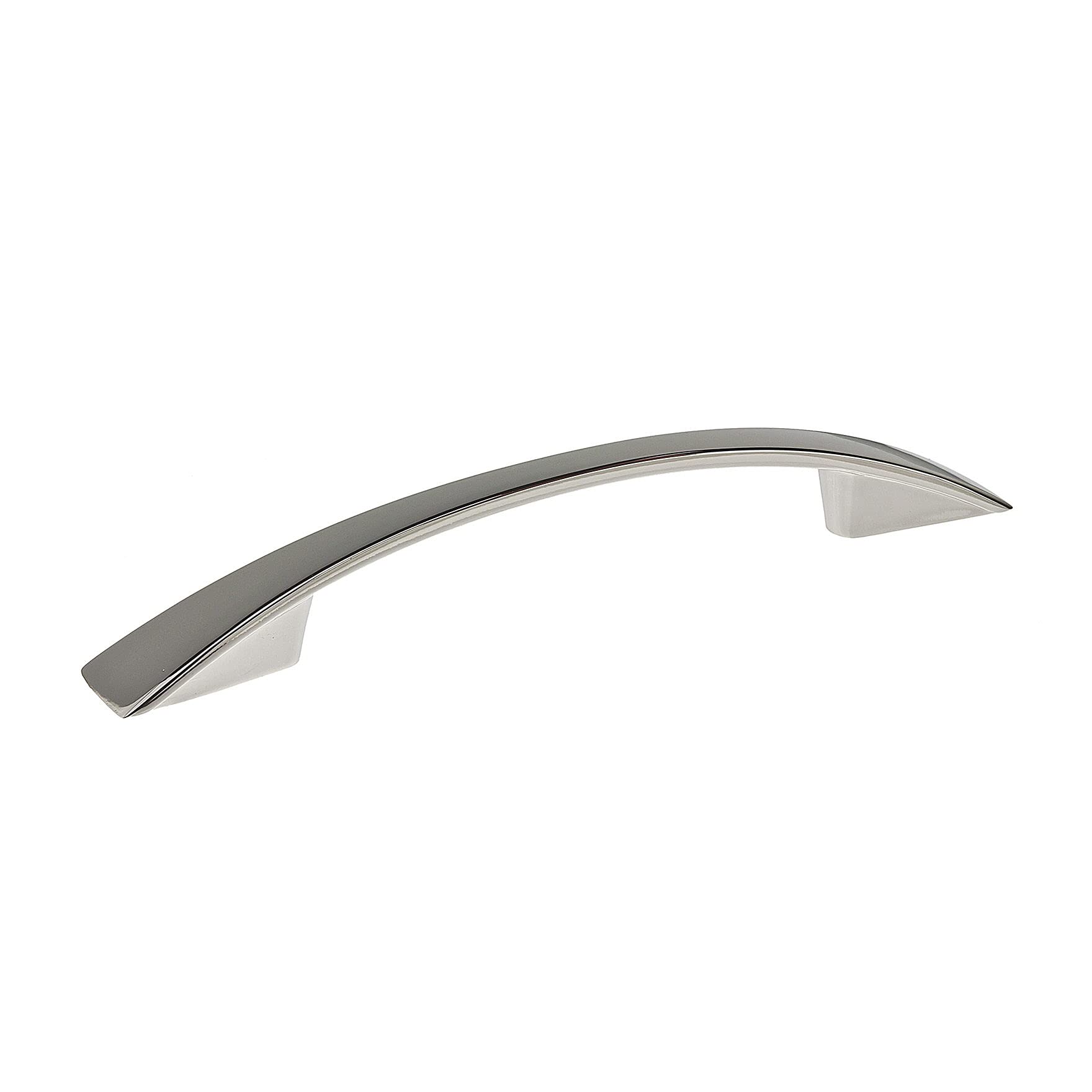 Richelieu Hardware BP82196180 Silverthorn Collection 3 3/4-inch (96 mm) Center-to-Center Polished Nickel Modern Arched Cabinet and Drawer Pull Handle for Kitchen, Bathroom, and Furniture