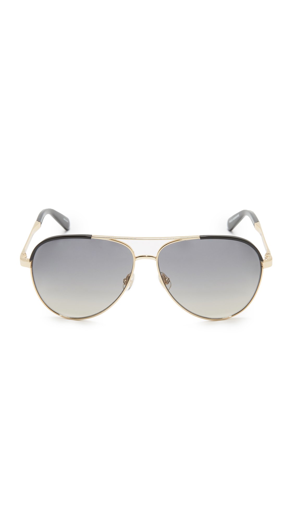 Kate Spade Sunglasses (Safilo Group) Women's Amarissa Aviator Sunglasses, Gold Black/Dark Gray Shaded, 59 mm