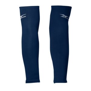 mizuno arm sleeves, navy, osfm