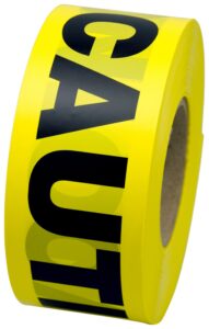 incom manufacturing: yellow caution tape barrier- safety warning tape, 3 inch x 1000 feet, (76.2 millimeters x 304.8 meters)