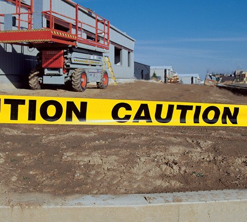 INCOM Manufacturing: Yellow CAUTION Tape Barrier- Safety Warning Tape, 3 Inch x 1000 Feet, (76.2 Millimeters x 304.8 Meters)