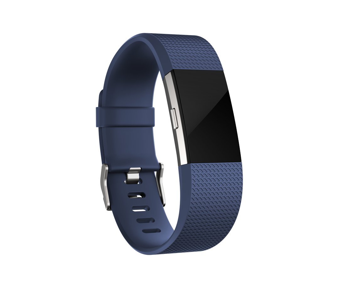 Fitbit Charge 2 Accessory Band, Blue, Large