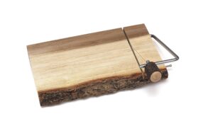 lipper international acacia slab cheese slicer w bark