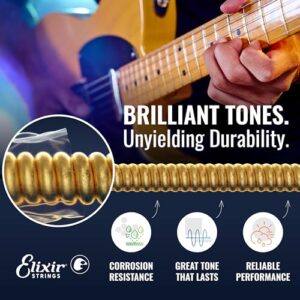 Elixir Strings, Electric Guitar Strings, Nickel Plated Steel with OPTIWEB Coating, Longest-Lasting Crisp Tone with Comfortable Feel, 7 String Set, Light 10-56