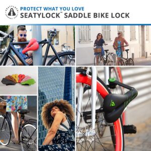 Seatylock Hybrid Saddle Bike Lock - Multi Patent 2 in 1 Locking Bike Seat Doubles As Saddle or Bicycle Guard - Innovative Lightweight Anti Theft Bike Lock and Saddle with Keys