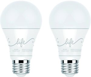 c by ge a19 c-life smart led light bulb by ge lighting, 2-pack, works with alexa