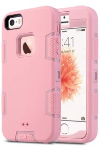 ulak iphone 5s case, iphone 5 case, iphone se case (2016 released), heavy duty shockproof sport rugged drop resistant dustproof protective cover for iphone 5/5s/se, rose gold-not fit iphone se 2nd 3rd