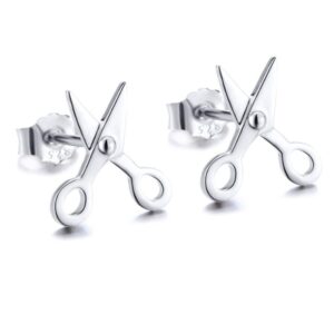 helen de lete lovely scissors sterling silver stud earrings