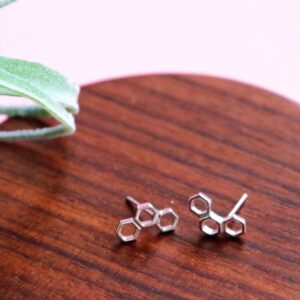 Helen de Lete Lovely Honeycomb Sterling Silver Stud Earrings