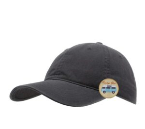 classic washed cotton twill low profile adjustable baseball cap (charcoal gray b)