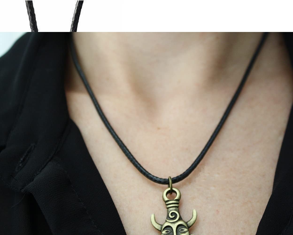 Niche-Finds Supernatural Inspired Dean's Amulet Protective Deans Necklace Deans Pendant Dean Winchester Mask Two Sided Necklace