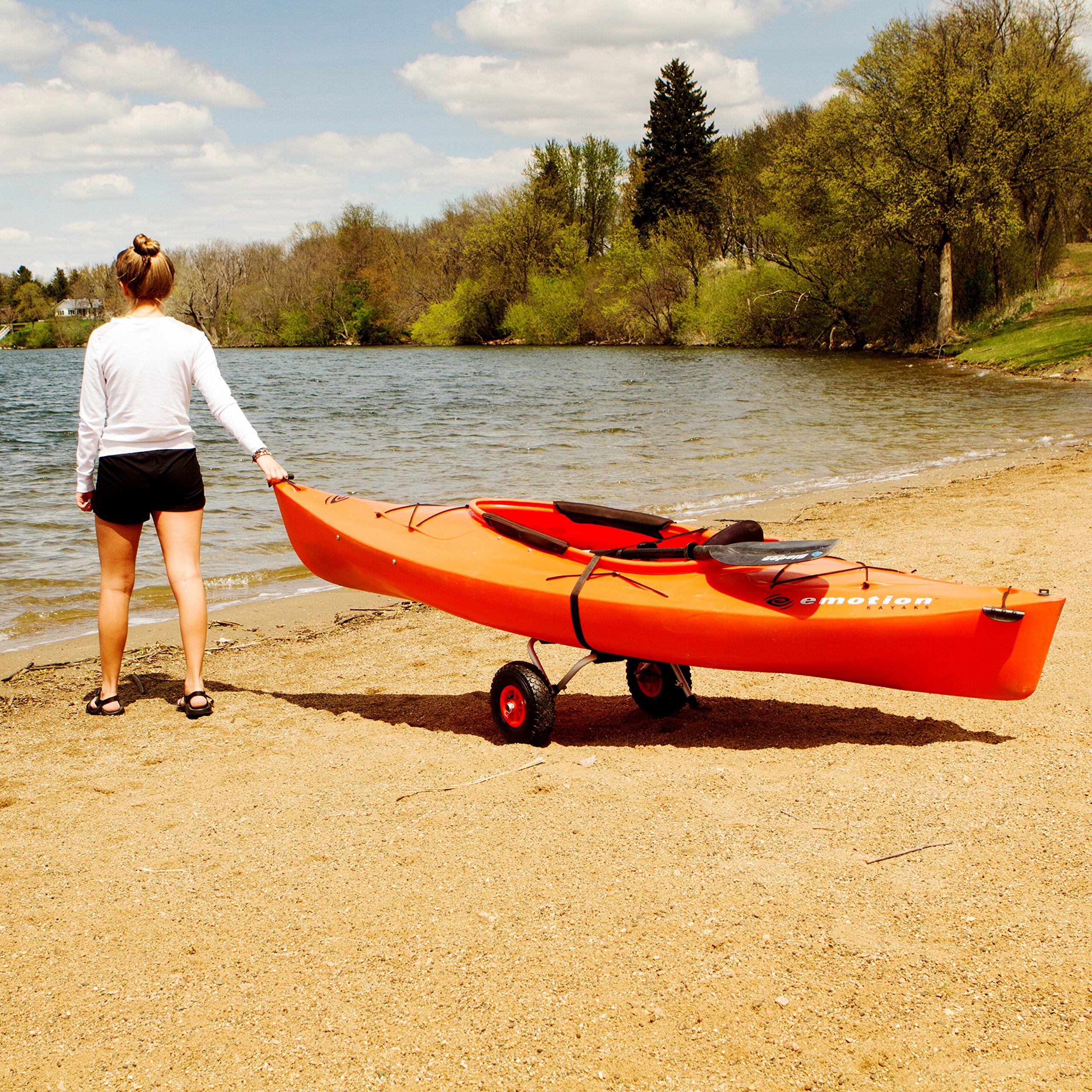 ABN Universal Kayak Carrier – Trolley for Carrying Kayaks, Canoes, Paddleboards, Float Mats, and Jon Boats