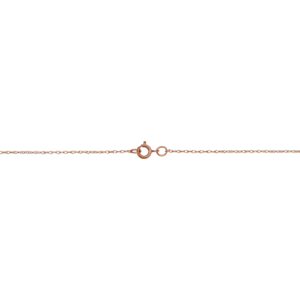 Kooljewelry Solid 10k Rose Gold Dainty Rope Chain Necklace (0.7 mm, 18 inch)