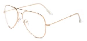 outray classic aviator metal frame clear lens glasses 2167c2 gold