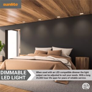 Sunlite LED PAR16 Long Neck Recessed Spotlight Bulb, 7 Watt, (75W Halogen Replacement), 500 Lumens, Medium (E26) Base, Dimmable, ETL Listed, 2700K Soft White, 6 Pack