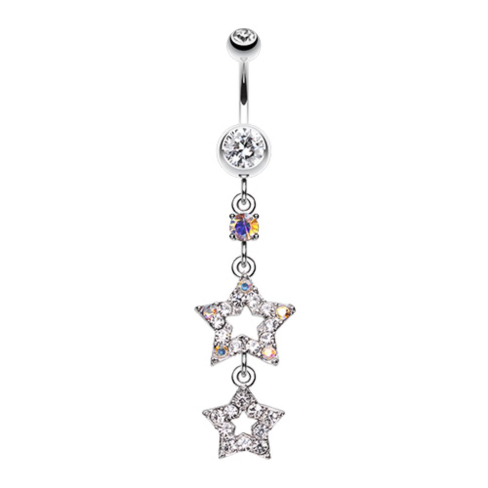 Jeweled Star Drop WildKlass Belly Button Ring