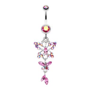 glam butterfly fall fancy wildklass belly button ring