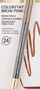 Revlon ColorStay Eyebrow Pencil with Spoolie Brush, Waterproof, Longwearing, Angled Tip Applicator for Perfect Brows, 210 Soft Brown, 0.021 oz