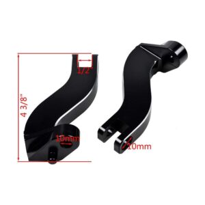 XFMT Motorcycle Black 10mm Rear Passenger Footpeg Mount Kits For Harley Touring Road King Street Glide Road Glide Electra Glide Ultra Classic '93-Later