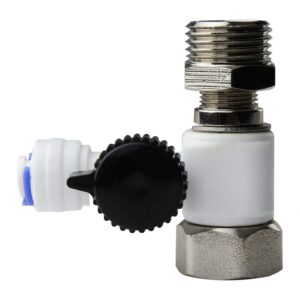 ispring afw43 water systems feed water adapter, fits 1/2" npt and 3/8" comp, cold water supply valve