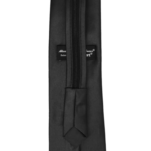 tiemart Pretied Zipper Ties Easy On Zip Up (20 Inch, Black)