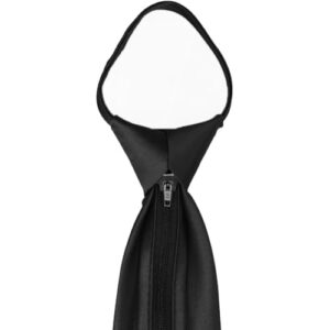 tiemart Pretied Zipper Ties Easy On Zip Up (20 Inch, Black)