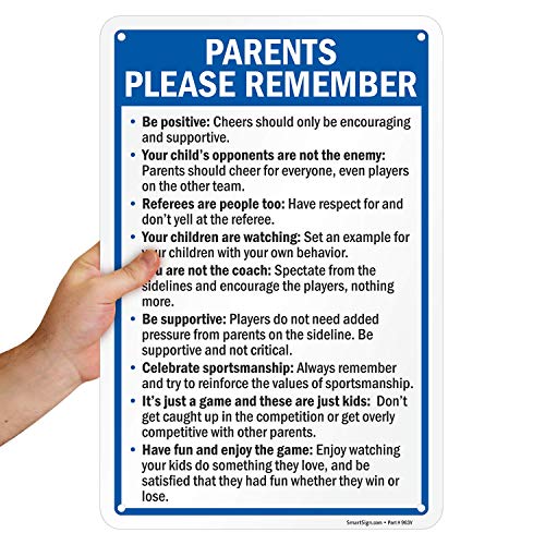 SmartSign “Parents Please Remember” Playground Rules Sign | 12" x 18" Aluminum