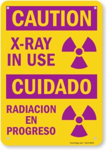 smartsign s-6330-al-10 “caution - x ray in use” sign | 7" x 10" aluminum