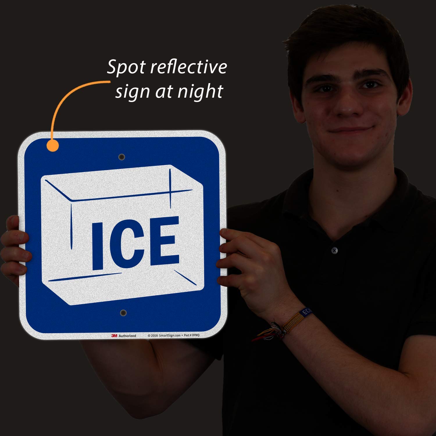 SmartSign "Ice Cube" Sign | 12" x 12" Aluminum