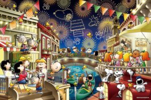 epoch 1000 piece glow jigsaw peanuts snoopy fireworks (50x75cm)