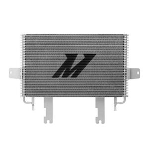 mishimoto mmtc-f2d-03sl transmission cooler compatible with ford 6.0 powerstroke 2003-2007 silver