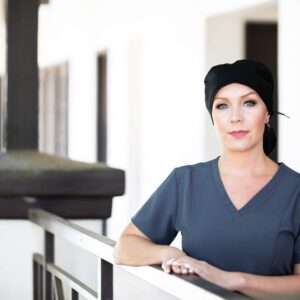 Sparkling EARTH Solid Black Big Hair Ponytail Classic Surgical Style Scrub Working Cap - Made in The USA!!!