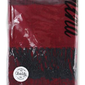 Paskmlna Paisley Jacquard Pashmina Shawl Wrap Scarf Stole,Burgundy-black018-09,Large