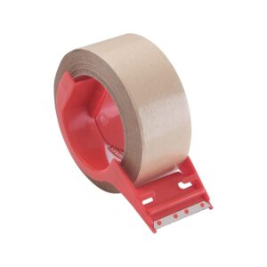 staples 474613 paper packaging tape with dispenser 1.89-inch x 44 yds brown 1/roll