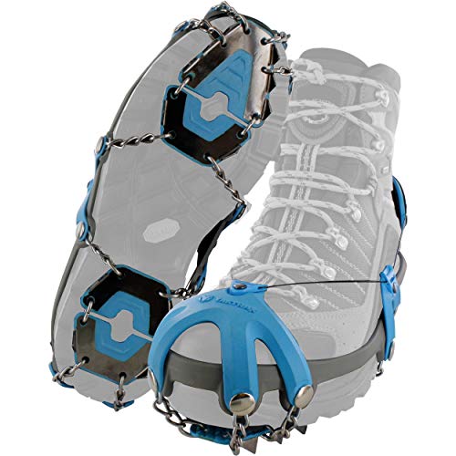 Yaktrax Summit Heavy Duty Traction Cleats with Carbon Steel Spikes for Snow and Ice (1 Pair), Large, Black, Small 08442