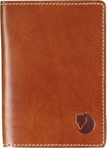 fjallraven men's passport wallet, leather cognac, one size