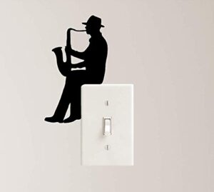 saxophone music decal vinyl sticker playing jazz classical instrument saxo laptop