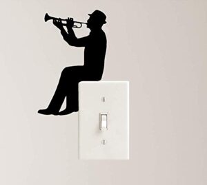 trumpet music decal vinyl sticker playing jazz classical instrument laptop