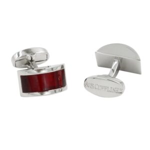 AUSCUFFLINKS Ruby Stone Red Cufflinks | Wedding Anniversary | Cuff Links Gift for Men | 40th Ruby Anniversary Husband Present