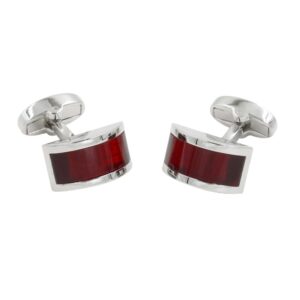 AUSCUFFLINKS Ruby Stone Red Cufflinks | Wedding Anniversary | Cuff Links Gift for Men | 40th Ruby Anniversary Husband Present