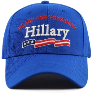 the hat depot exclusive 3d hillary ready for president president seal cap (royal)