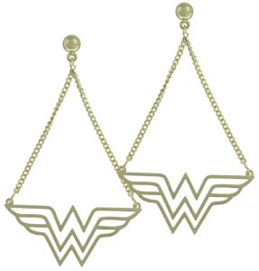 dc comics wonder woman dangle earrings